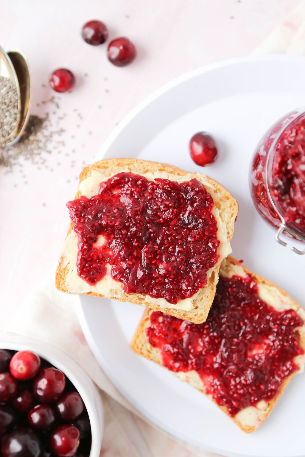 The Savory Celiac - Easy Cranberry Chia Seed Jam